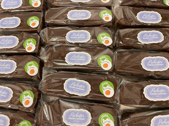 Vegan Chocolate Orange Fudge - 1/2 Pound - Rochester Fudge – The ...
